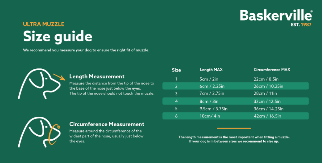 How to Select the Right Baskerville Muzzle Size – Company Of Animals